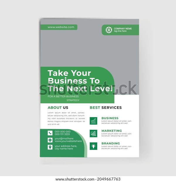 Modem Business Flyer Design Template Stock Vector (Royalty Free ...
