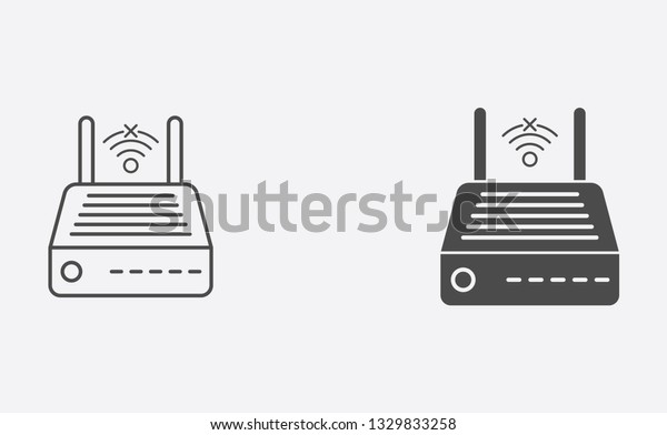 Modem Outline Filled Vector Icon Sign Stock Vector (Royalty Free ... Modem Outline Filled Vector Icon Sign Stock Vector (Royalty Free ...