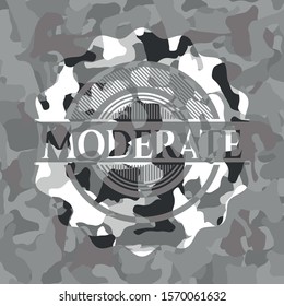 Moderate Grey Camouflaged Emblem Vector Illustration Stock Vector ...