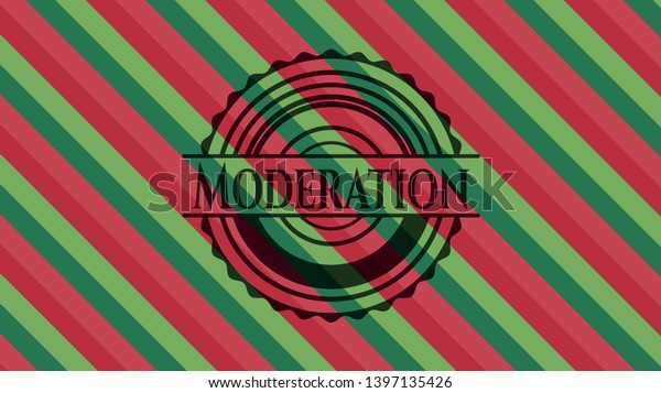 Moderation Christmas Style Emblem Vector Illustration Stock Vector ...