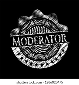 Moderator Chalk Emblem Written On Blackboard Stock Vector (Royalty Free ...
