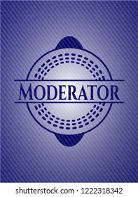 Moderator Emblem Jean Background Stock Vector (Royalty Free) 1222318342 ...
