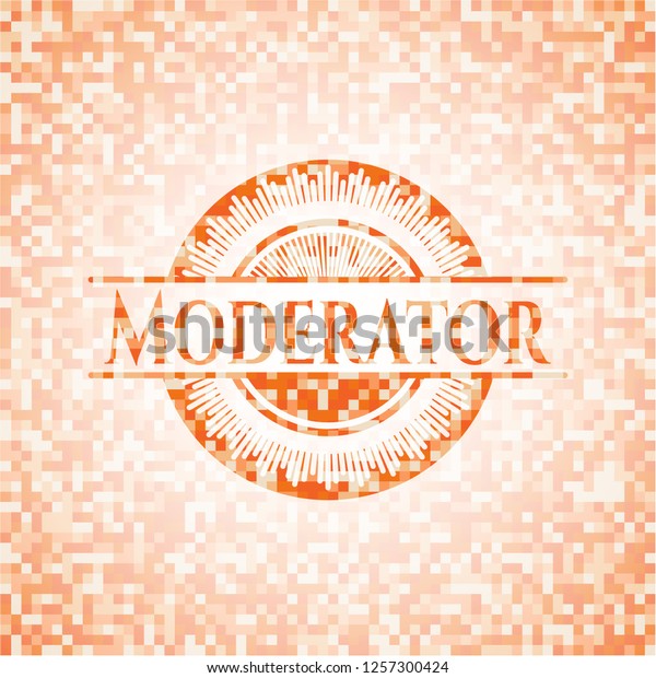 Moderator Orange Tile Background Illustration Square Stock Vector ...