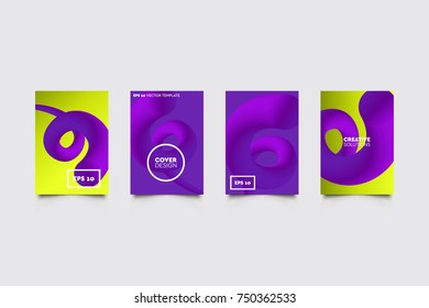 Modern 3d Abstract Covers Set Abstract Stock Vector (Royalty Free ...
