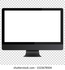 Modern 3d Icon Black Computer White Stock Vector (Royalty Free) 1523678504