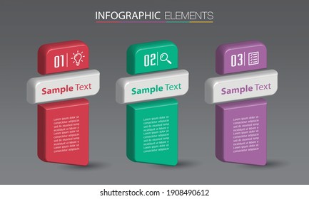 Modern 3d Text Box Template Banner Stock Vector (Royalty Free) 1908490612