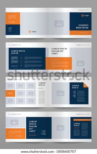 Modern A4 Landscape Brochure Design Template Stock Vector (Royalty Free ...