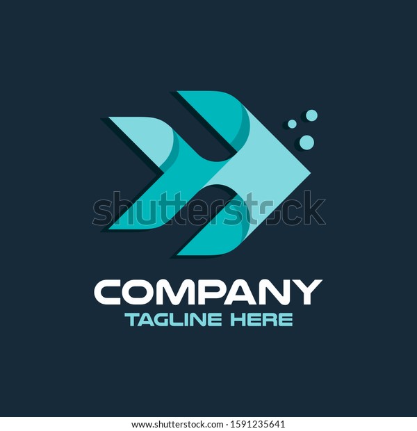 Modern Abstract 3d Fish Logo Vector Stock Vector (Royalty Free ...