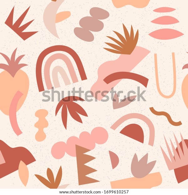Diseño estético abstracto y moderno con formas naturales. Colores ...