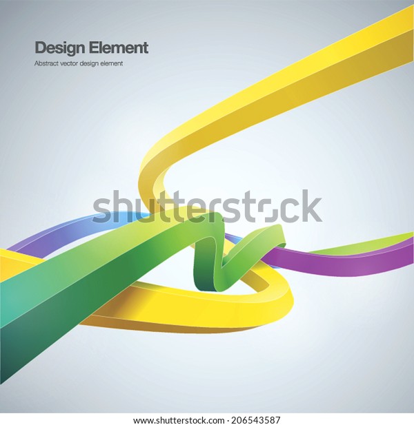 Modern Abstract Background Ribbon Style Vector Stock Vector (Royalty ...