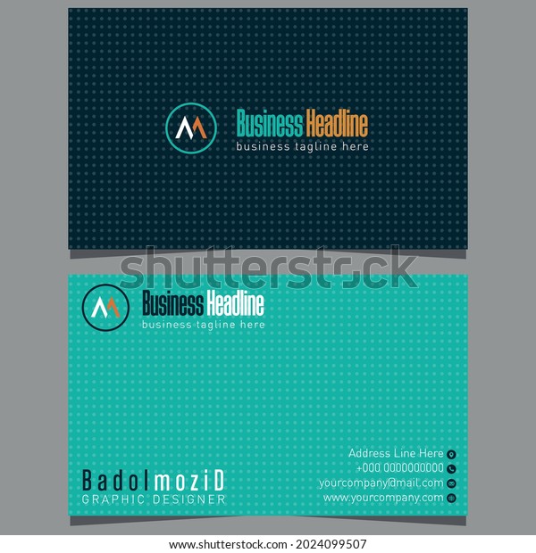 Modern Abstract Business Card Design Stock Vector Royalty Free