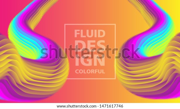 Modern Abstract Colorful Fluid Design Background Stock Vector (Royalty ...