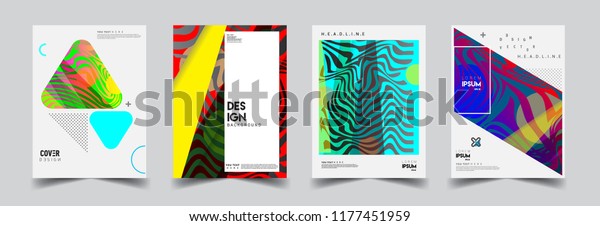 Modern Abstract Covers Set Cool Gradient Stock Vector (Royalty Free ...