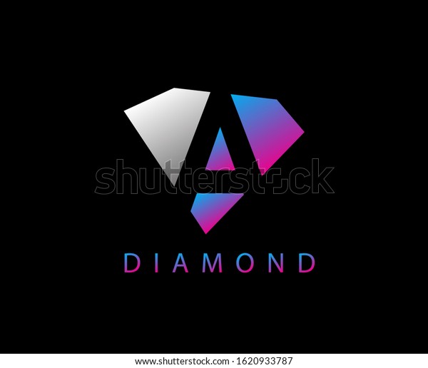 Modern Abstract Diamond Letter Logo Design Stock Vector (Royalty Free ...