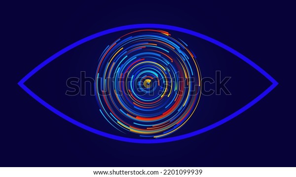 Modern Abstract Digital Eye Background Digital Stock Vector (Royalty ...