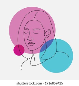 Modern Abstract Faces Geometry Shapes Line Stock Vector (Royalty Free ...