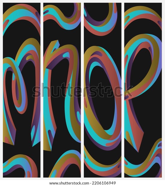 Modern Abstract Fonts Rectangle Posters Headlines Stock Vector (Royalty ...
