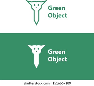 Modern Abstract Green Object Logo Concept Stock Vector (Royalty Free ...