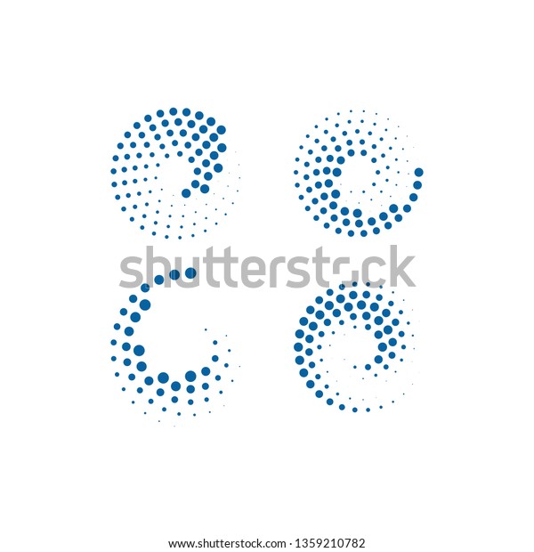 Modern Abstract Halftone Icon Dots Logo Stock Vector (Royalty Free ...