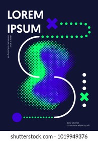 Modern Abstract Halftone Poster Template Background Stock Vector ...