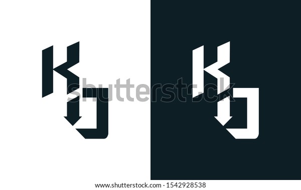 Modern Abstract Letter Ko Logo This Stock Vector (Royalty Free) 1542928538