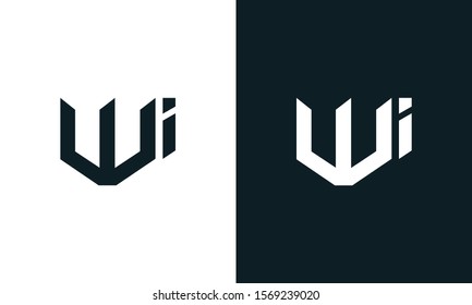Modern Abstract Letter Wi Logo This Stock Vector (Royalty Free ...