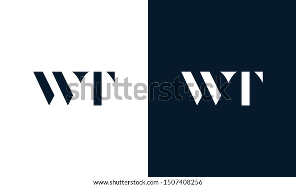 Modern Abstract Letter Wt Logo This Stock Vector (Royalty Free ...