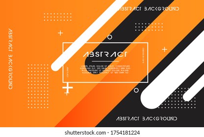 Modern Abstract Orange Background Banner Design Stock Vector (Royalty ...