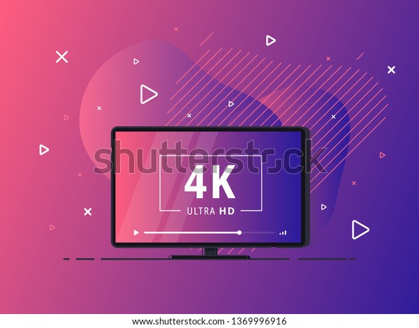 Modern Abstract Screen Tv 4k Ultra Stock Vector (Royalty Free) 1369996916