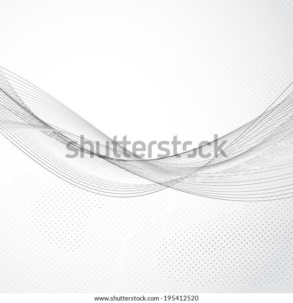 Modern Abstract Swoosh Lines Flow Vector 스톡 벡터(로열티 프리) 195412520