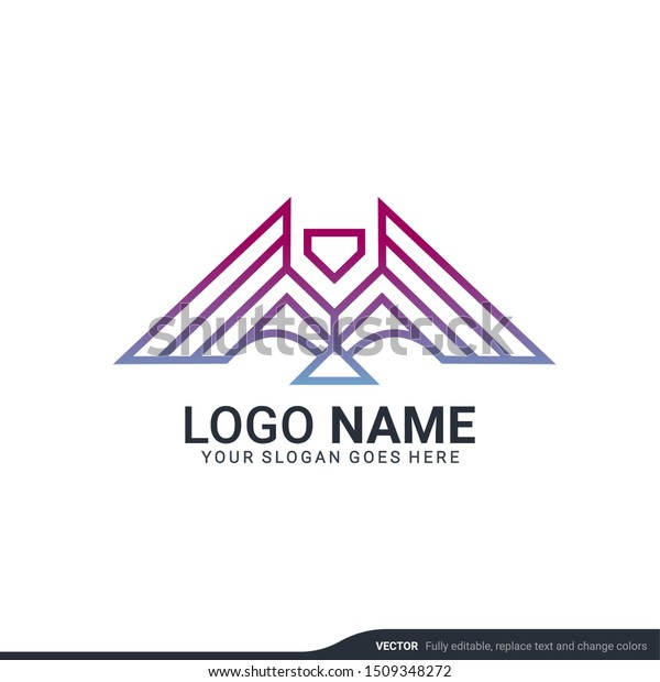 Modern Abstract Tech Eagle Logo Design Stock Vector (Royalty Free ...