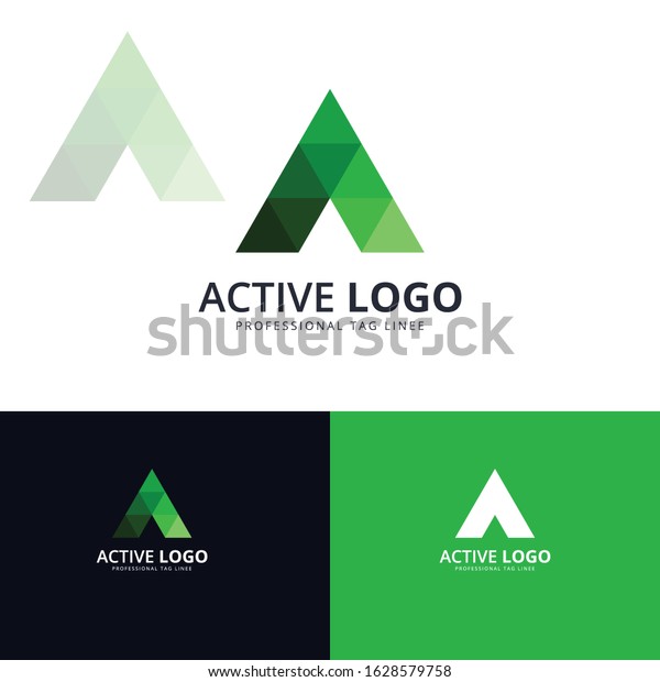 Modern Active Letter Logo Template Stock Vector (Royalty Free ...