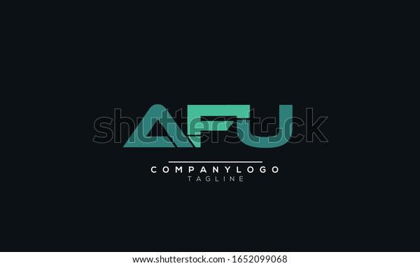 Modern Afu Logo Design Template Stock Vector (Royalty Free) 1652099068 ...