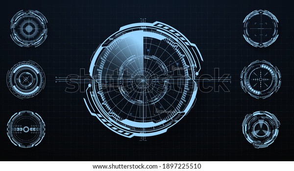 Modern Aiming System Ui Ux Futuristic Stock Vector (Royalty Free ...