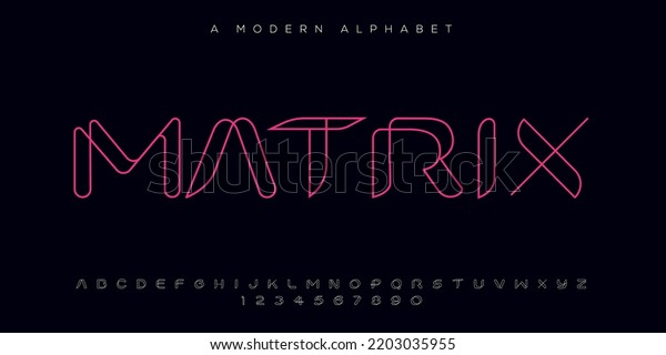 Modern Alphabet Font Logo Design Stock Vector (Royalty Free) 2203035955 ...