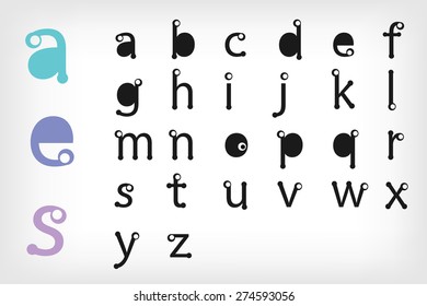 Modern Alphabetic Fonts Set Collection Design Stock Vector (Royalty ...
