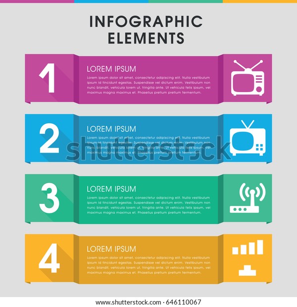 Modern Antenna Infographic Template Infographic Design Stock Vector ...