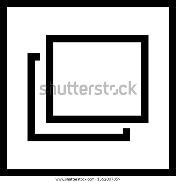 Modern Application Icon Black White Stock Vector (Royalty Free ...