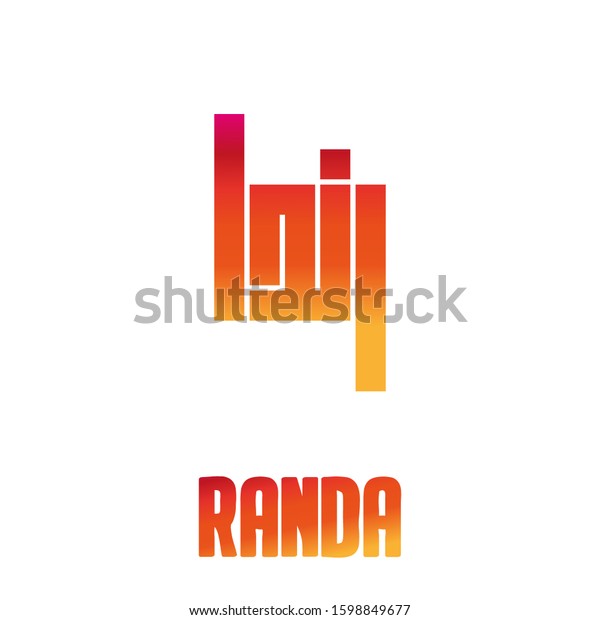 Modern Arabic Calligraphy Randa Name Freehand Stock Vector (Royalty ...