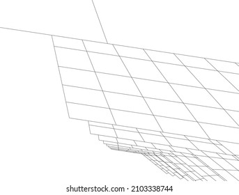 Modern Architecture Abstract Drawing Vector Illustration Stock Vector (Royalty Free) 2103338744 ...