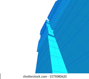 Modern Architecture Building Design Background Stock Vector (Royalty ...