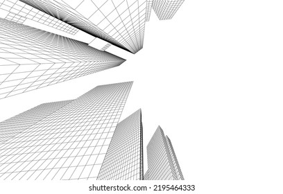 Modern Architecture Vector 3d Illustration Stock Vector (Royalty Free ...