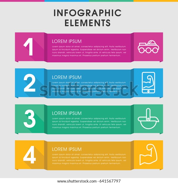 Modern Arm Infographic Template Infographic Design Stock Vector ...