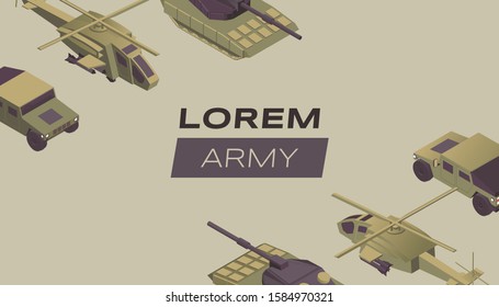 Modern Army Flat Banner Vector Template Stock Vector (Royalty Free ...