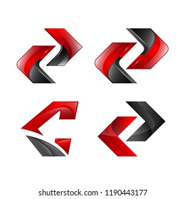 Modern Arrow Icon Design Logo Element Stock Vector (Royalty Free ...
