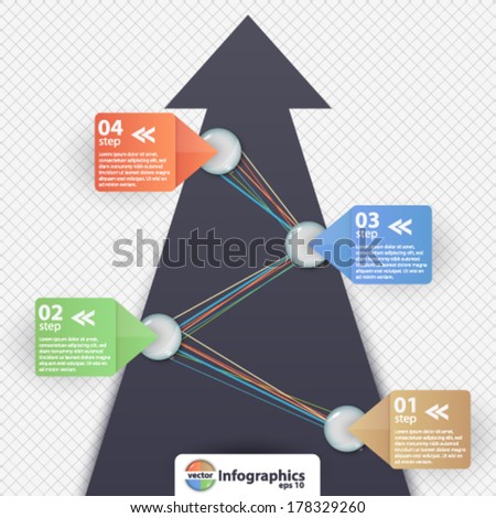 Modern Arrow Info Graphics Progression Banner Stock Vector (Royalty ...