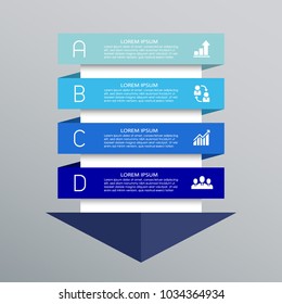 Modern Arrow Infographic Design Chart Alphabet Stock Vector (Royalty ...