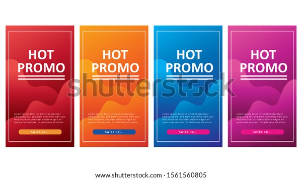 Modern Background Design Hot Promo Banners Stock Vector (Royalty Free ...
