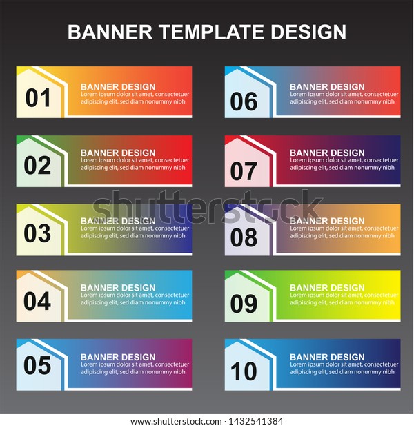 Modern Banner Background Creative Header Templates Stock Vector ...