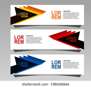 Modern Banner Design Pointed Angles Stock Vector (Royalty Free ...